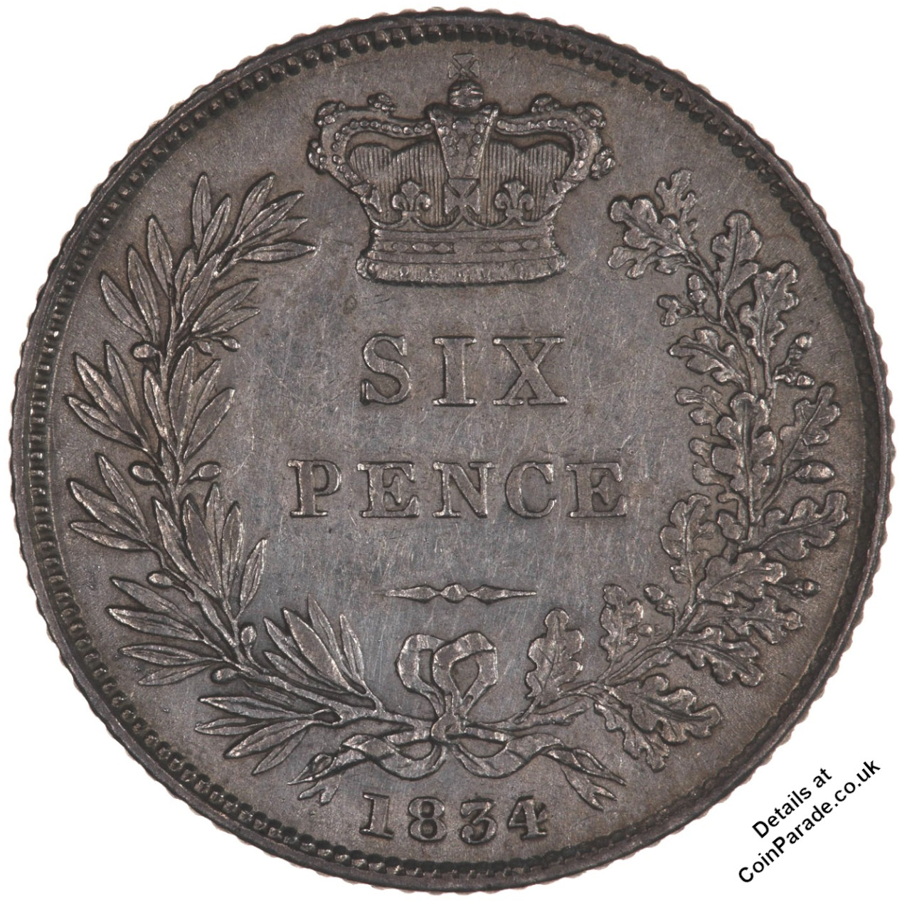 1834 Sixpence - William IV - CoinsNotebook